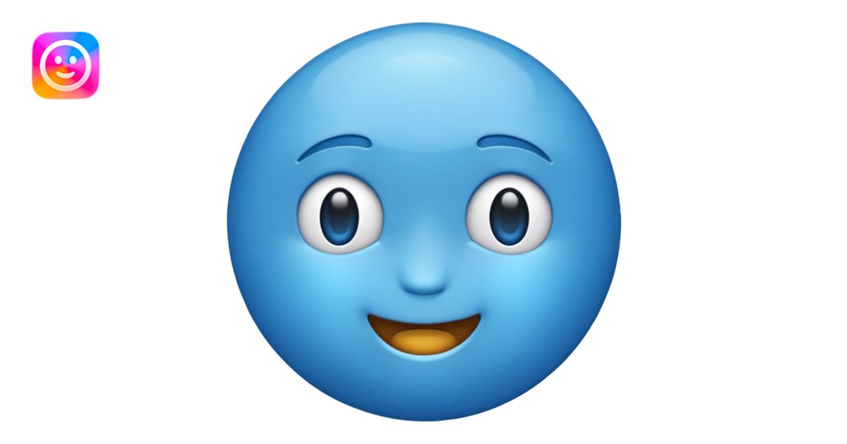 Aesthetic blue emoji emoji | AI Emoji Generator