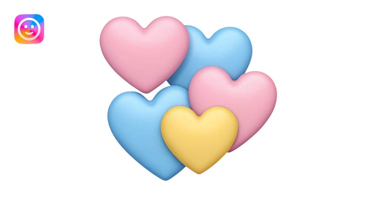 Pastel hearts emoji | AI Emoji Generator