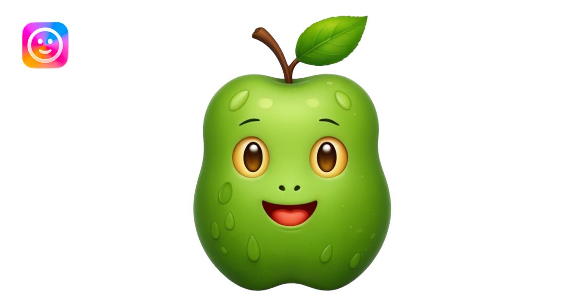 cute larva, apple emoji style emoji | AI Emoji Generator
