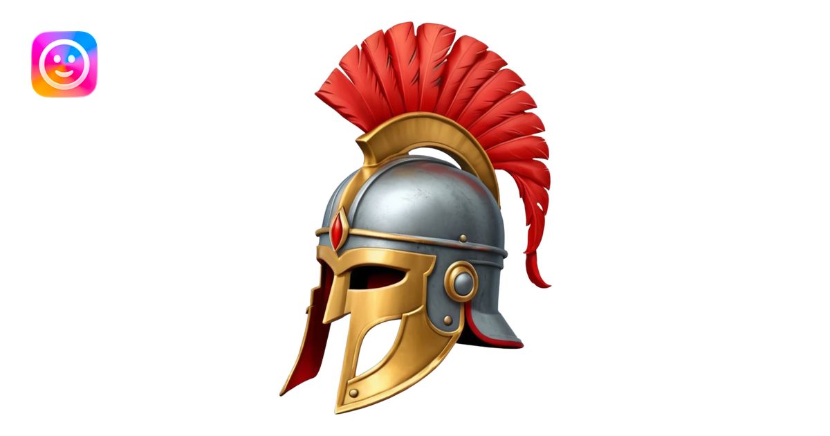 Heroic Helmet of Centurion emoji | AI Emoji Generator