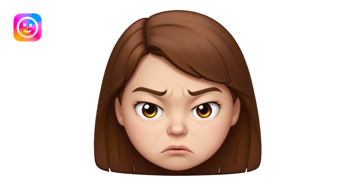 Angry pouty face with puffed up cheeks emoji | AI Emoji Generator