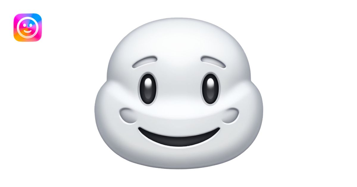 Erstelle ein Emoji mit schwarzem Hintergrund und einer Weißen Schrift ...