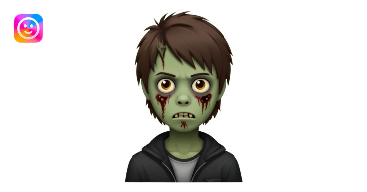 Boy, brown hair, medium long, emo, shaggy, zombie, dark, spooky, creepy ...