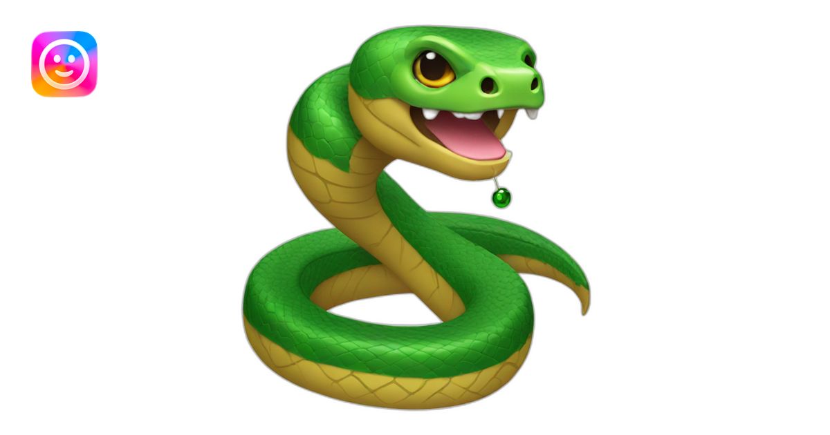 Snake with bell emoji | AI Emoji Generator