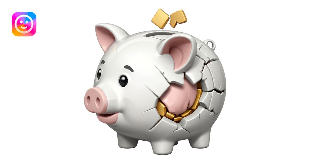 broken and empty piggy bank emoji | AI Emoji Generator