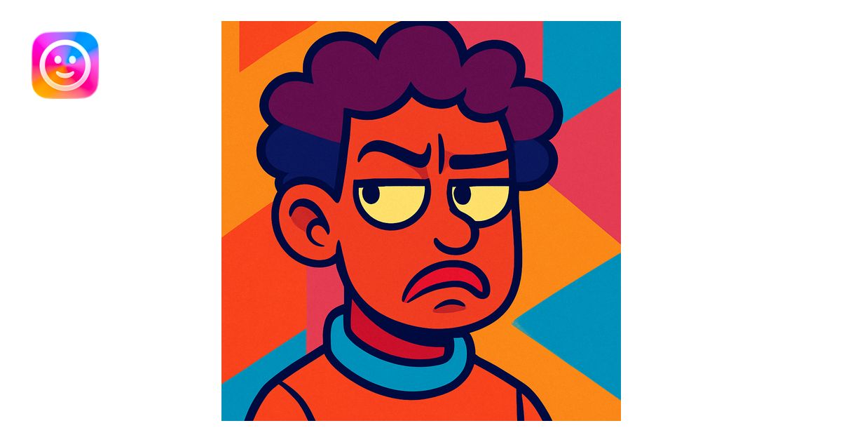 judgemental side eye, expressive face, vibrant toon style illustration ...