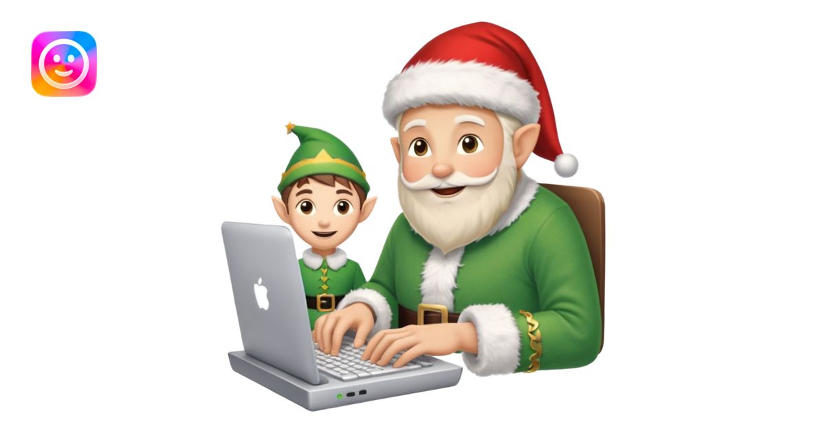 christmas chats - typing - online chats - with santa and a elf emoji ...