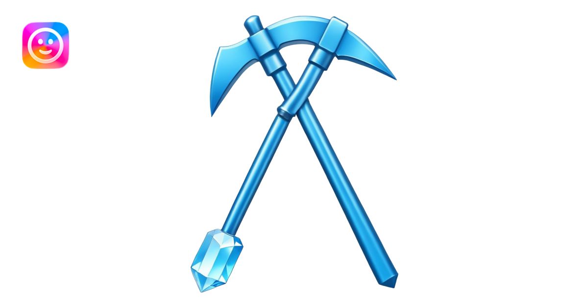 diamond hoe from Minecraft emoji | AI Emoji Generator