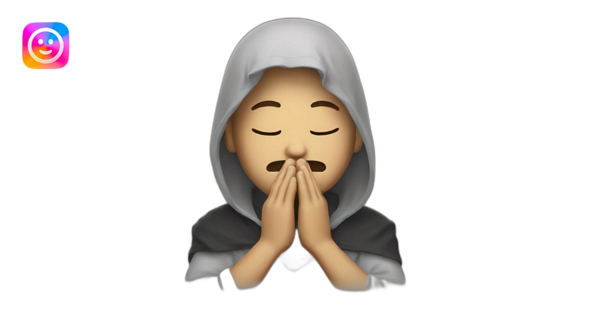 Meme face praying emoji | AI Emoji Generator