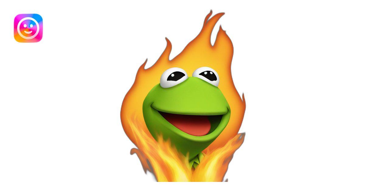 kermit on fire emoji | AI Emoji Generator
