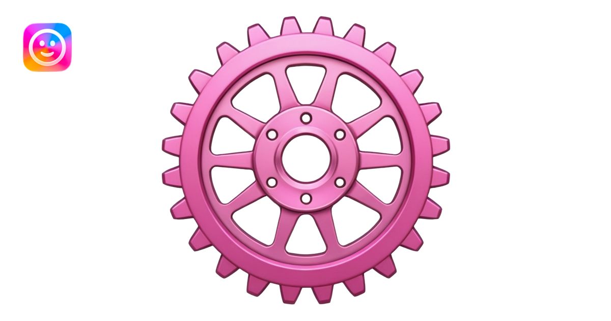 pink setting gear emoji | AI Emoji Generator