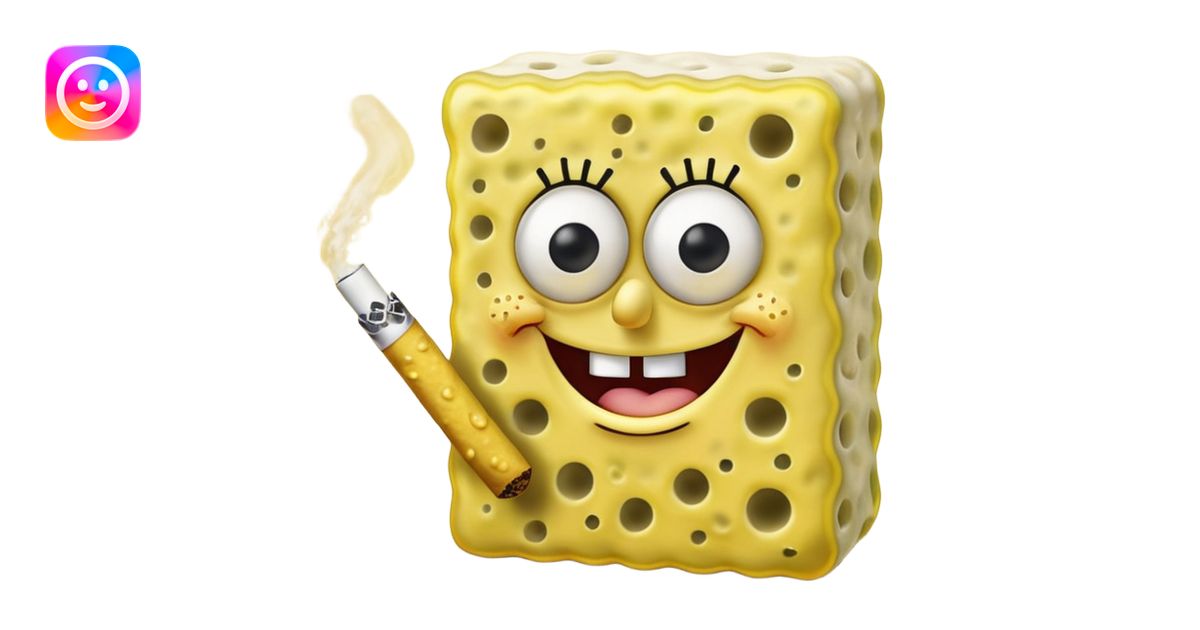 SpongeBob smoking joint emoji | AI Emoji Generator
