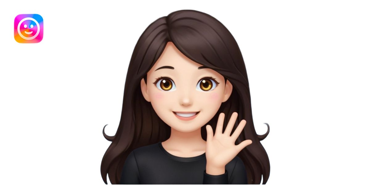 kawaii streamer girl, brunette, brown eyes, long dark hair, black ...