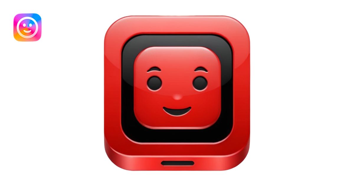 black and red website Icon emoji | AI Emoji Generator