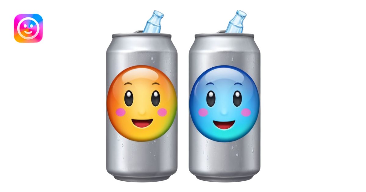 Two seltzer cans cheers emoji | AI Emoji Generator