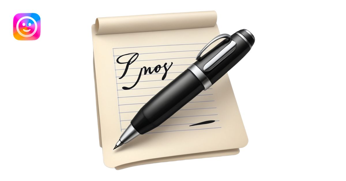 writing on paper emoji | AI Emoji Generator