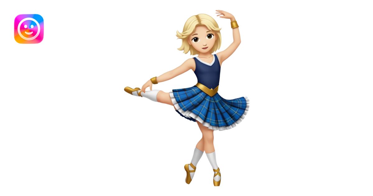 scottish dancer with blonde hair emoji | AI Emoji Generator