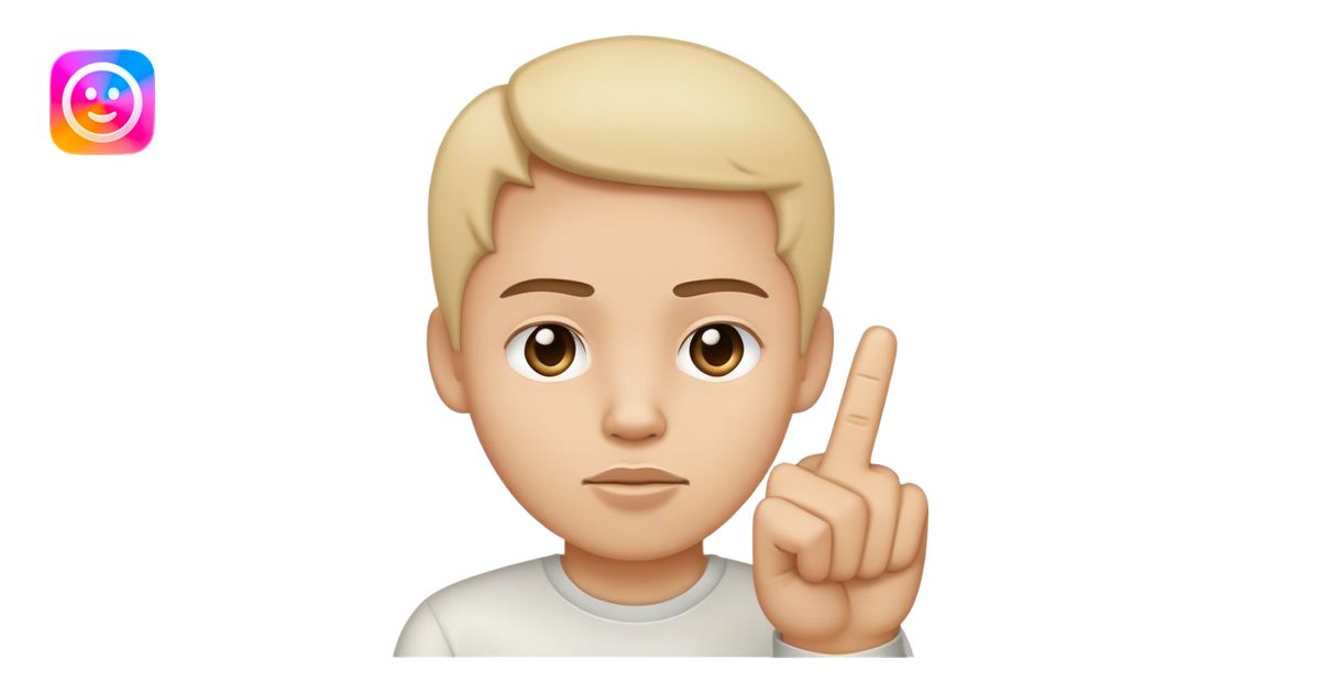 straight face with middle finger emoji | AI Emoji Generator