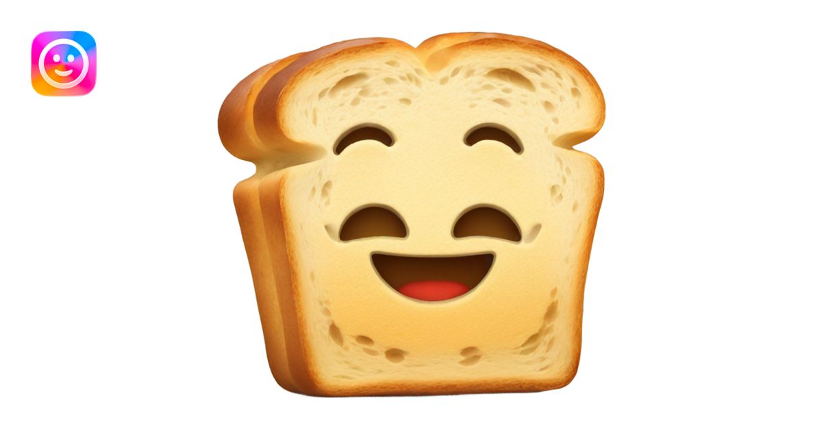 bread with a smile emoji | AI Emoji Generator
