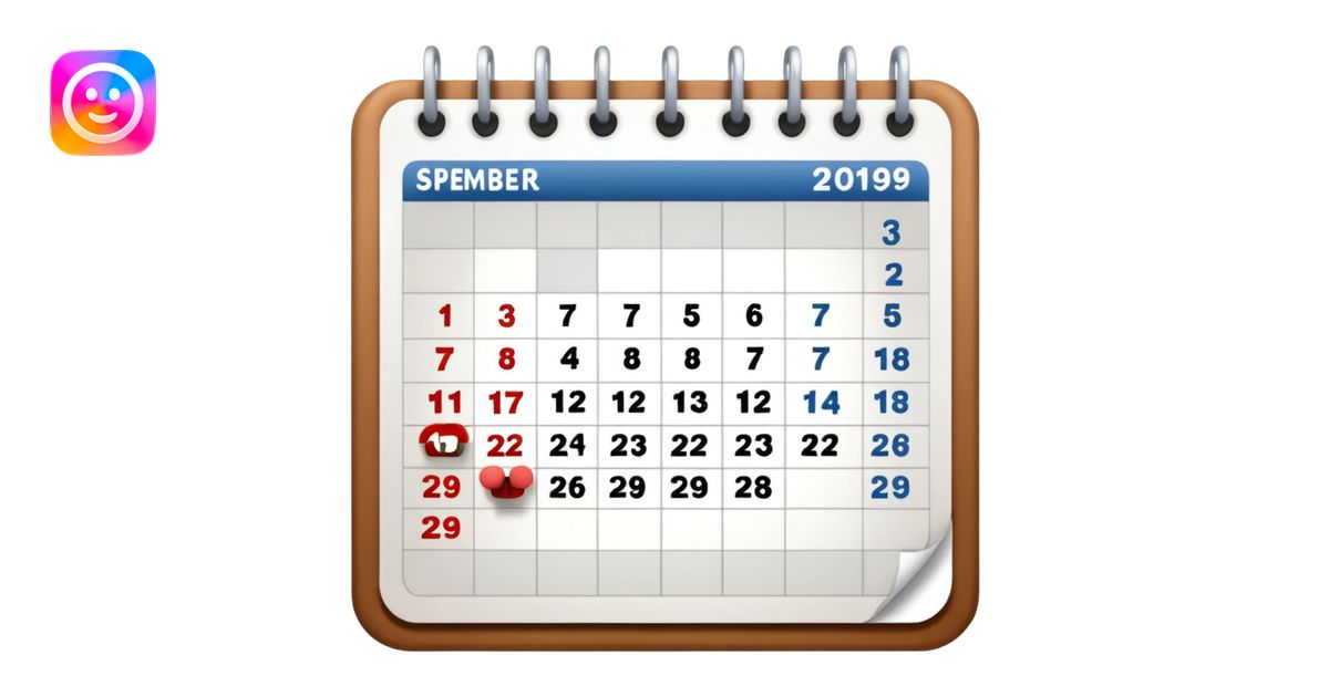 Calendar september emoji | AI Emoji Generator