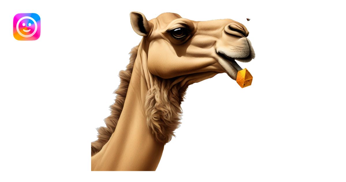 Camel smoking cigarette emoji | AI Emoji Generator