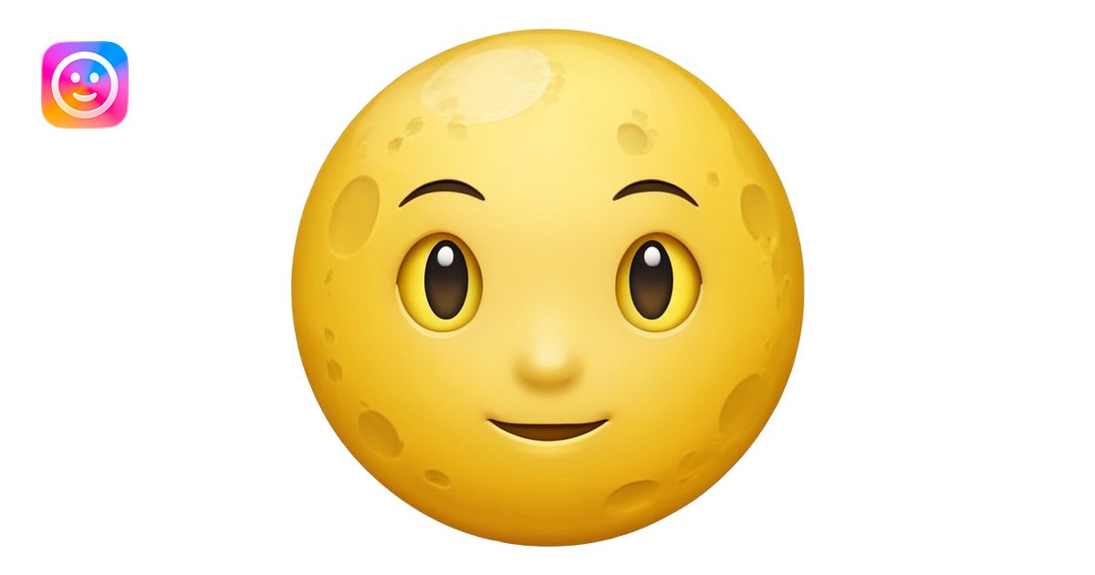 Moon without eyes, yellow emoji | AI Emoji Generator