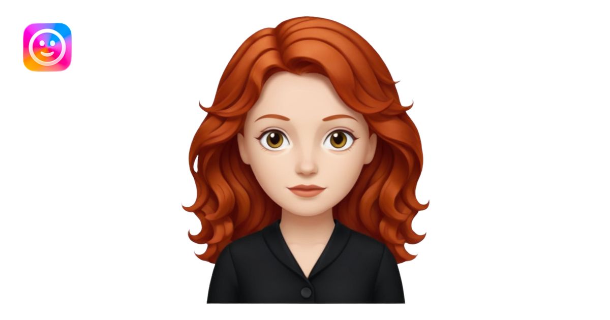 Julia Grant from Summer of Fear with medium red wavy hair, black outfit ...