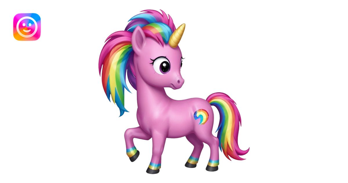 My little pony horse with chewing gum emoji | AI Emoji Generator