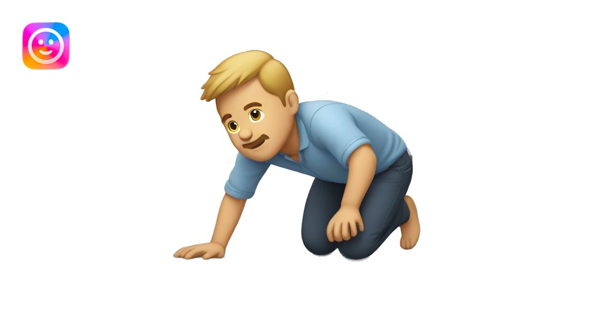 man crawling like a baby emoji | AI Emoji Generator