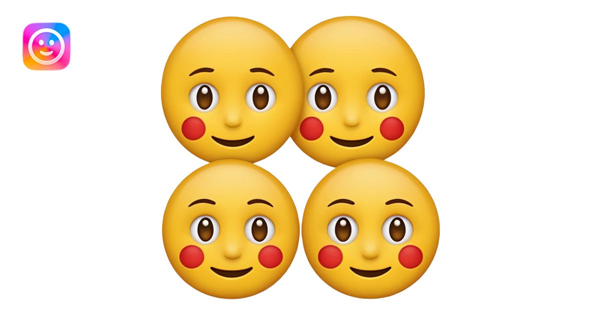 two emojis overlapping not smiling- no red cheeks- overlap by 50% emoji ...