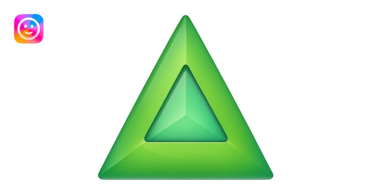 small green 2d up triangle emoji | AI Emoji Generator