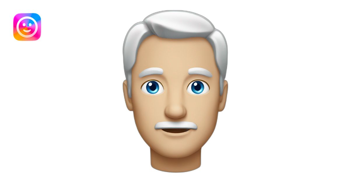 man with blue eyes middle age emoji | AI Emoji Generator