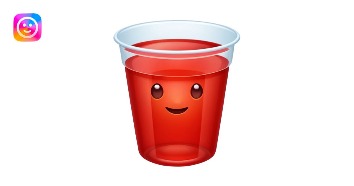 red jelly cup emoji | AI Emoji Generator