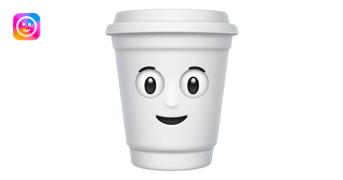 styrofoam cup no lid double cup emoji | AI Emoji Generator