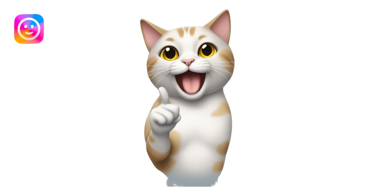 Cat giving the middle finger emoji | AI Emoji Generator