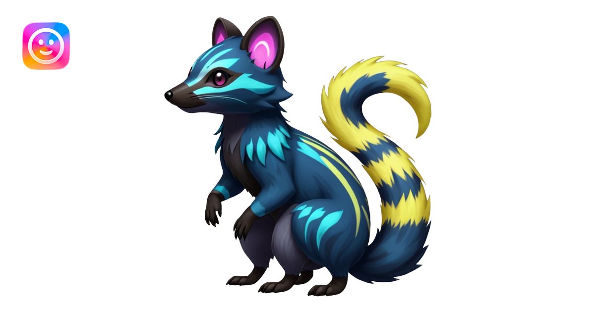 Edgy punky gothic dark gloomy colorful neon dusky Civet-Electrike ...