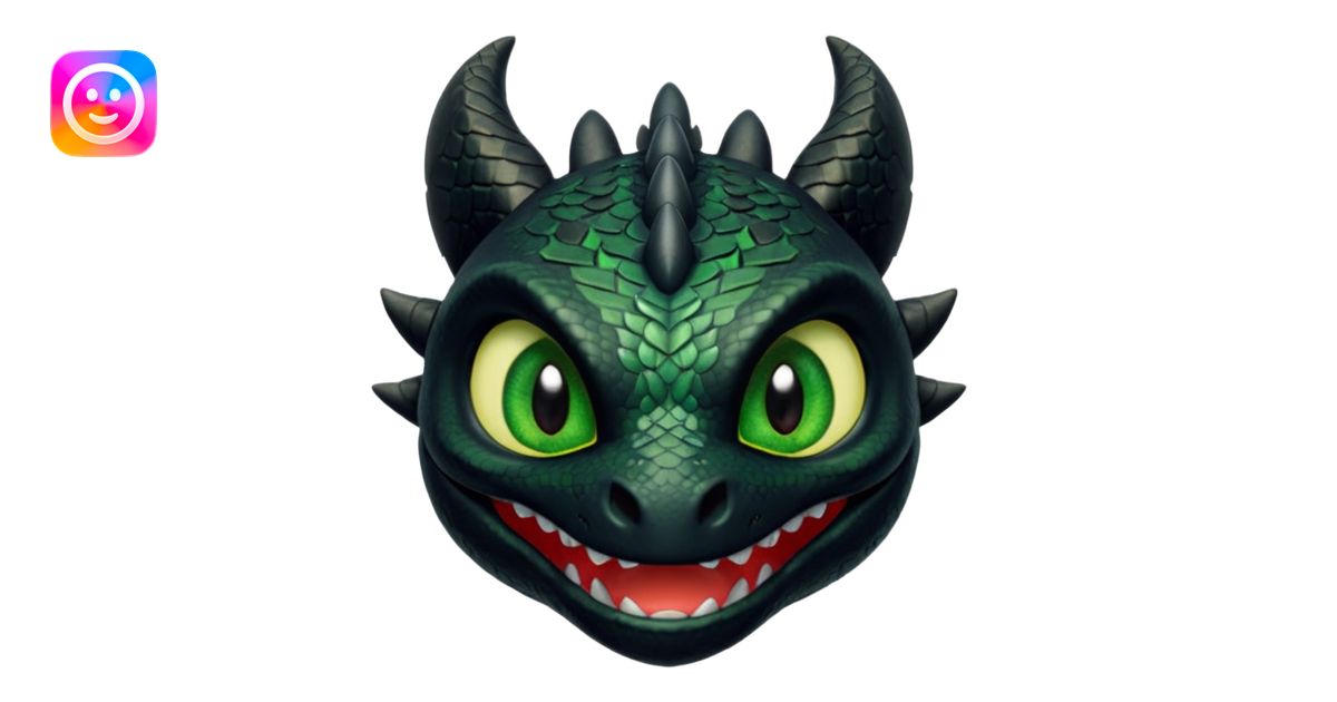 Toothless face only from how to train your Dragon accurate emoji | AI ...