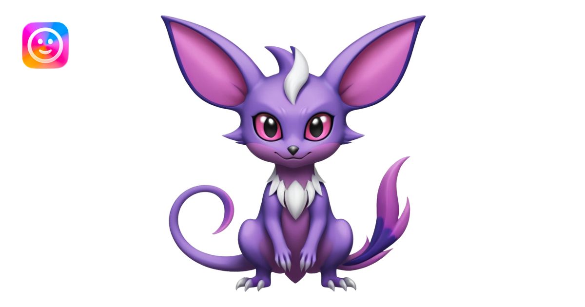 Shiny Cute Noibat-Noivern-Espeon-Silvally-Fakémon-hybrid-creature (full ...