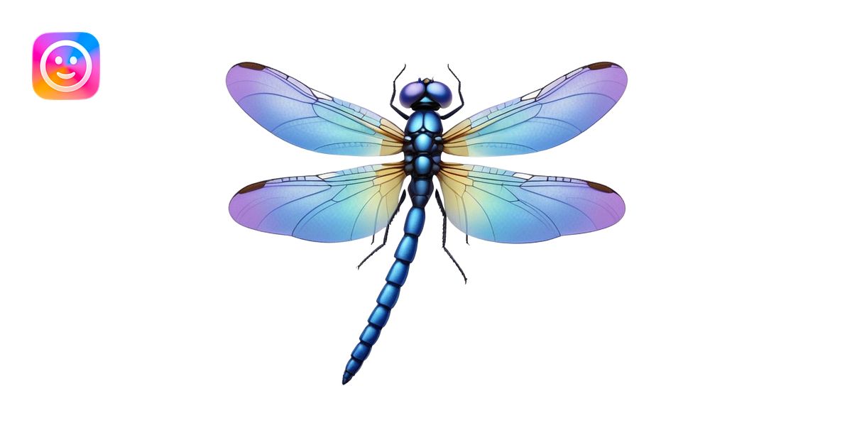 Periwinkle Dragonglfly emoji | AI Emoji Generator