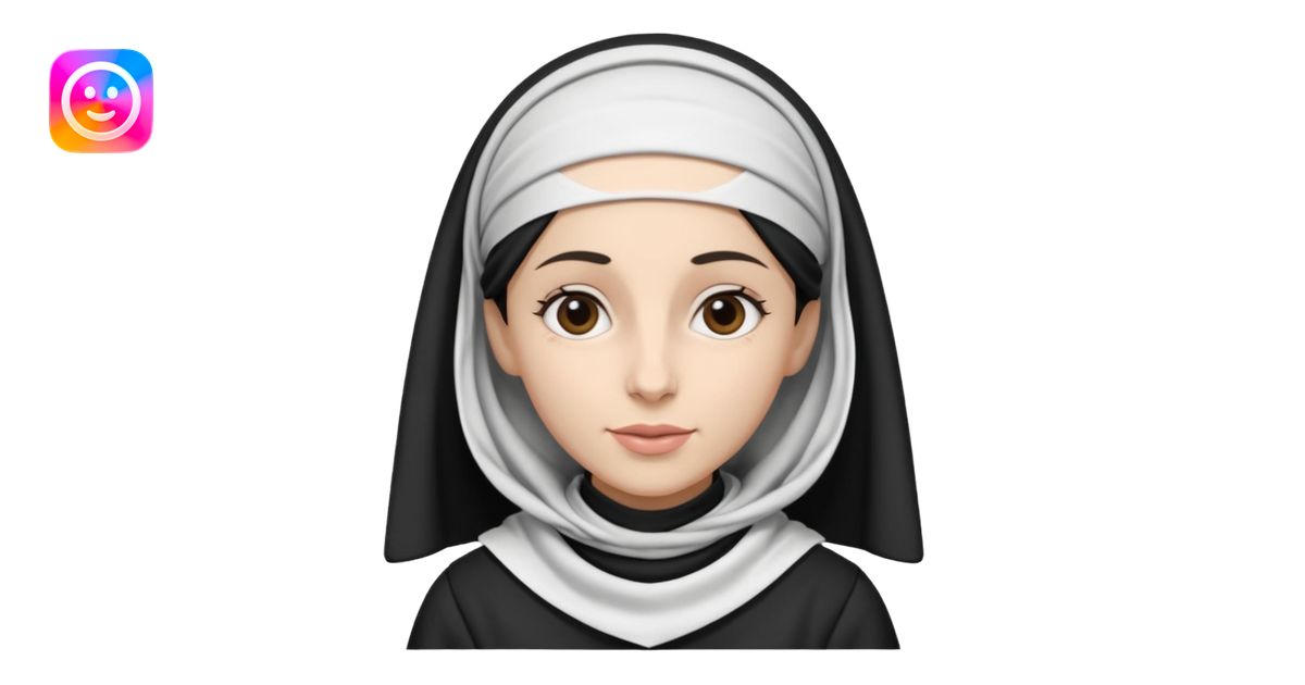 religious jewish woman with kercheif on head black and white emoji | AI ...