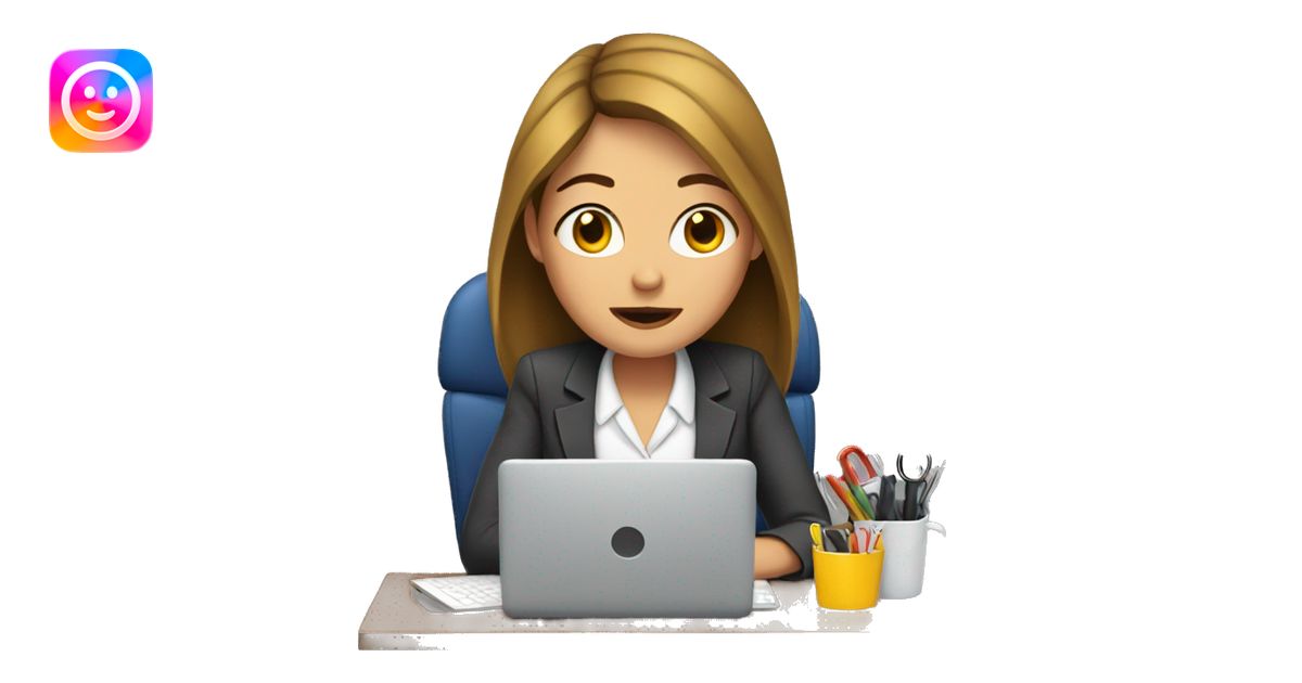 Woman workaholic emoji | AI Emoji Generator