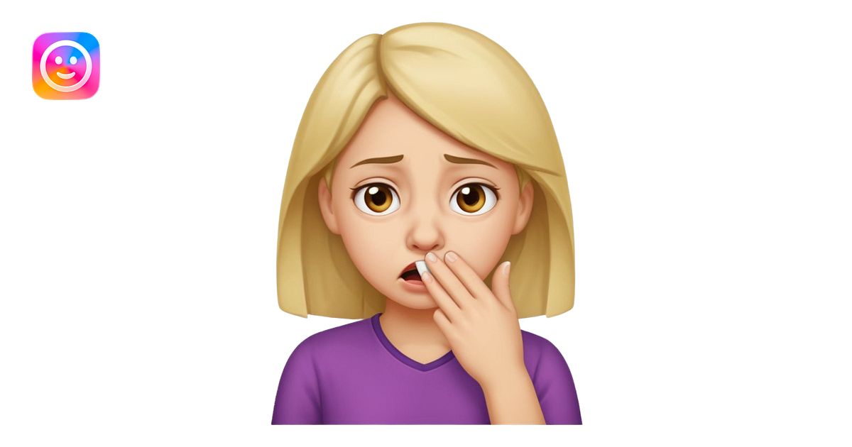 create a girl who is holding her nose because she is smelling something ...