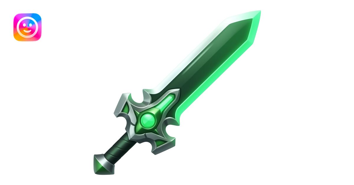 Future green sword emoji | AI Emoji Generator