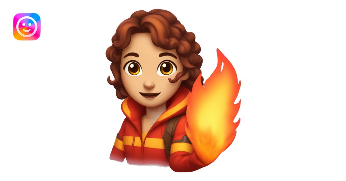 cute fire lady emoji | AI Emoji Generator