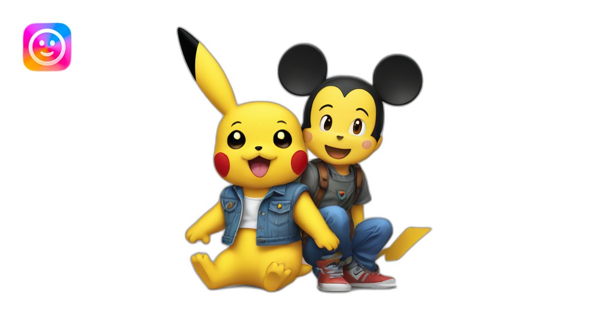 Mickey et pikachu emoji | AI Emoji Generator
