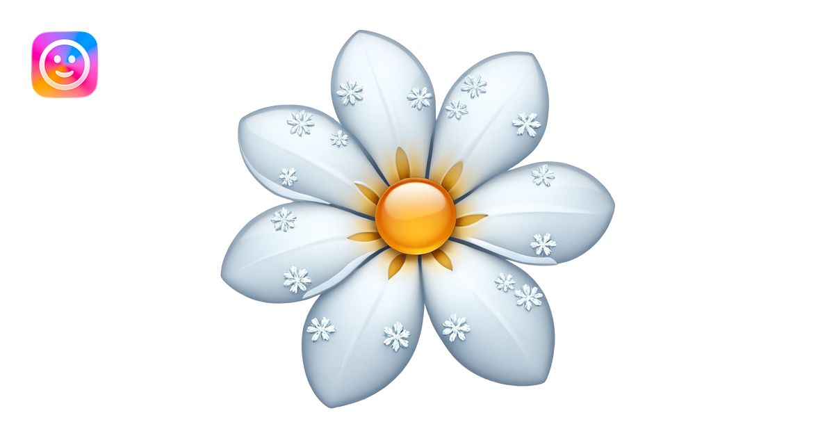 snowy flower emoji | AI Emoji Generator