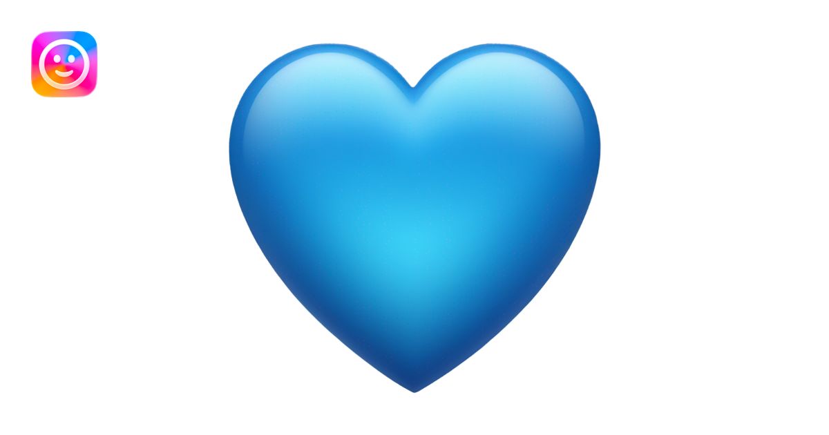 Blue heart emoji | AI Emoji Generator