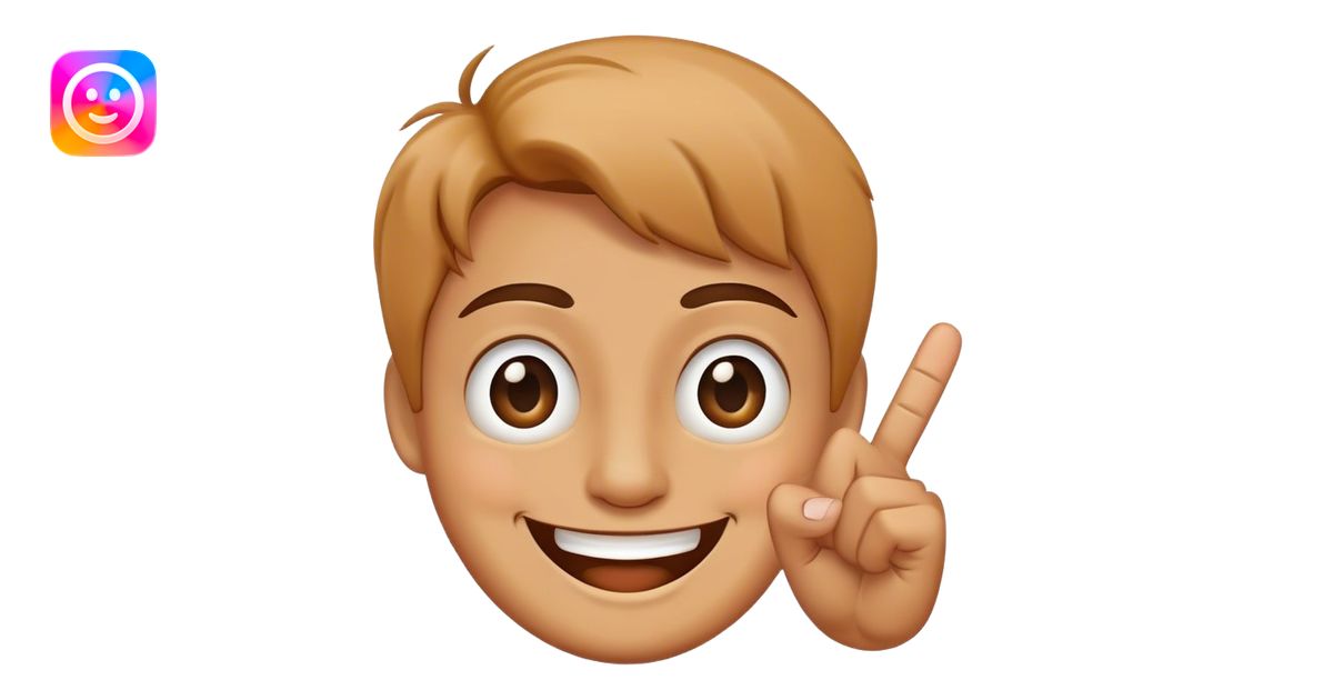 smiling face with a middle finger emoji | AI Emoji Generator