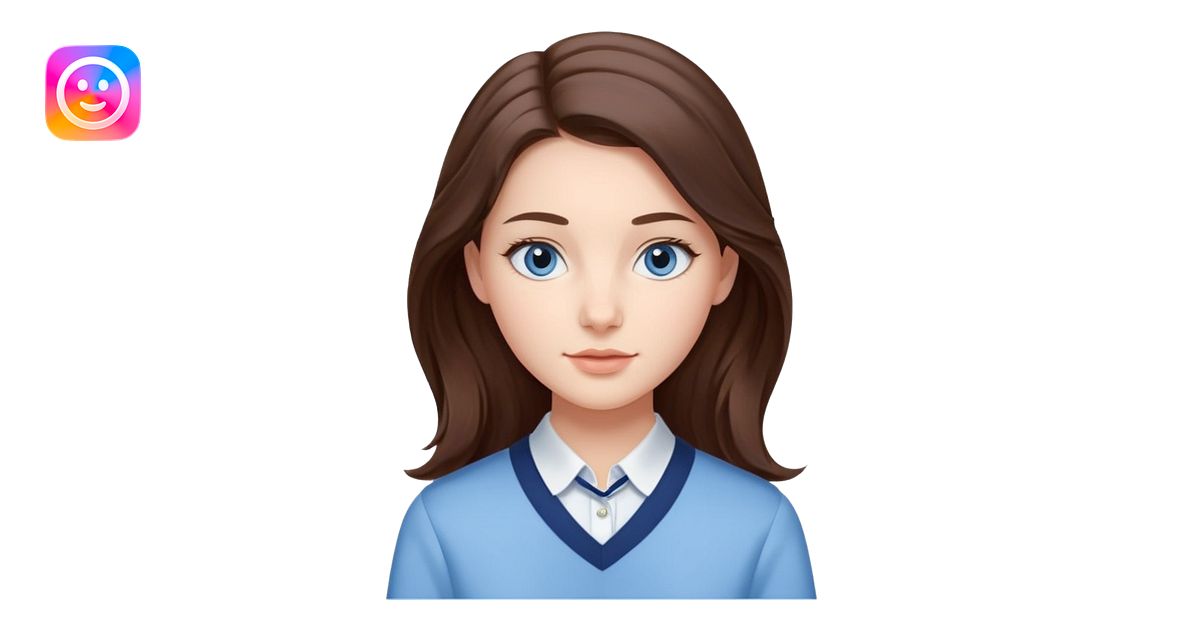 Realistic Student Portrait, with porcelain-like skin featuring a ...