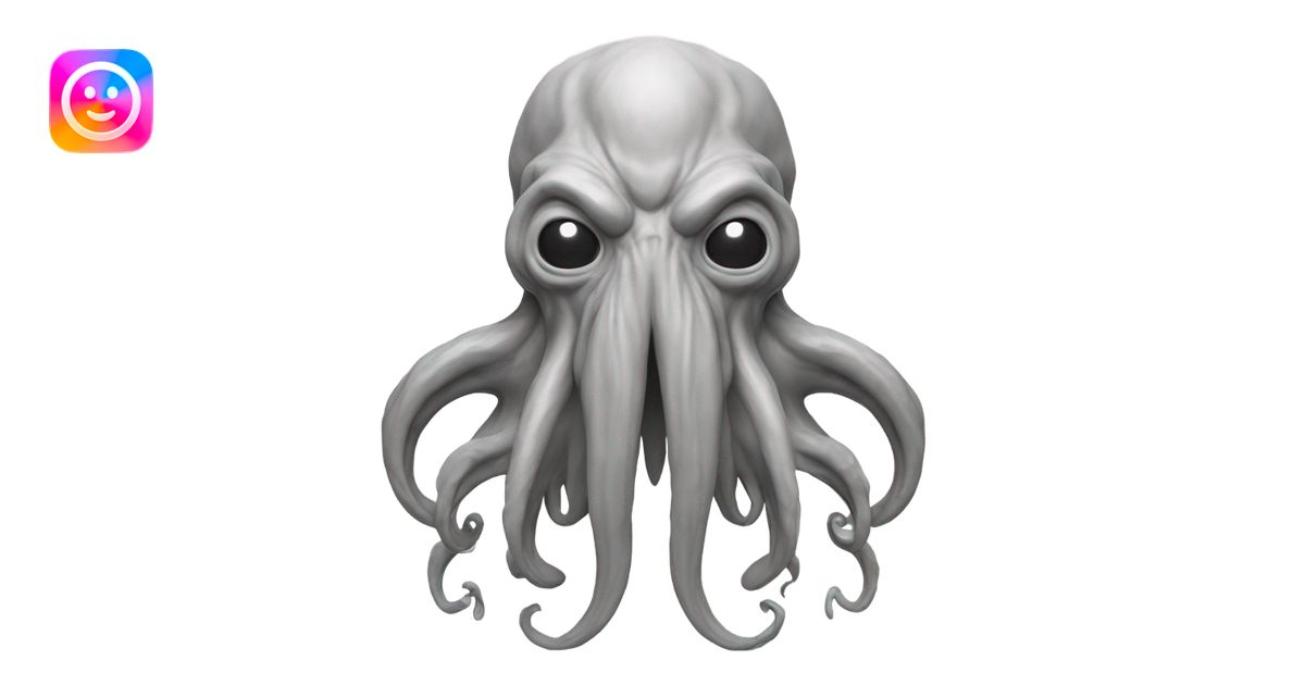 Cthulhu topology wireframe emoji | AI Emoji Generator
